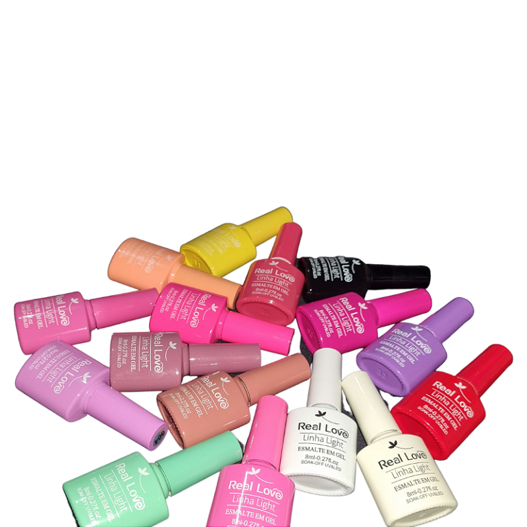 Kit Esmalte Gel 16 Cores Real Love Tabela B com Mostruário – Along ...